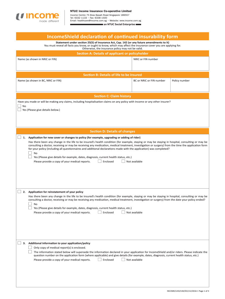 Fillable Online Ntuc Alteration Form - Fill Online, Printable, Fillable ...