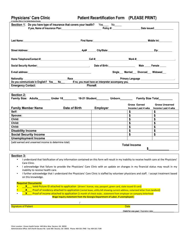 Fillable Online FORM PCC RECERT APPLICATION Fax Email Print - pdfFiller