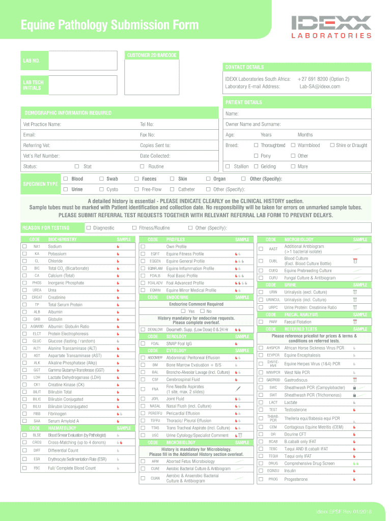Blood Test Form South Africa - Fill Online, Printable, Fillable, Blank ...