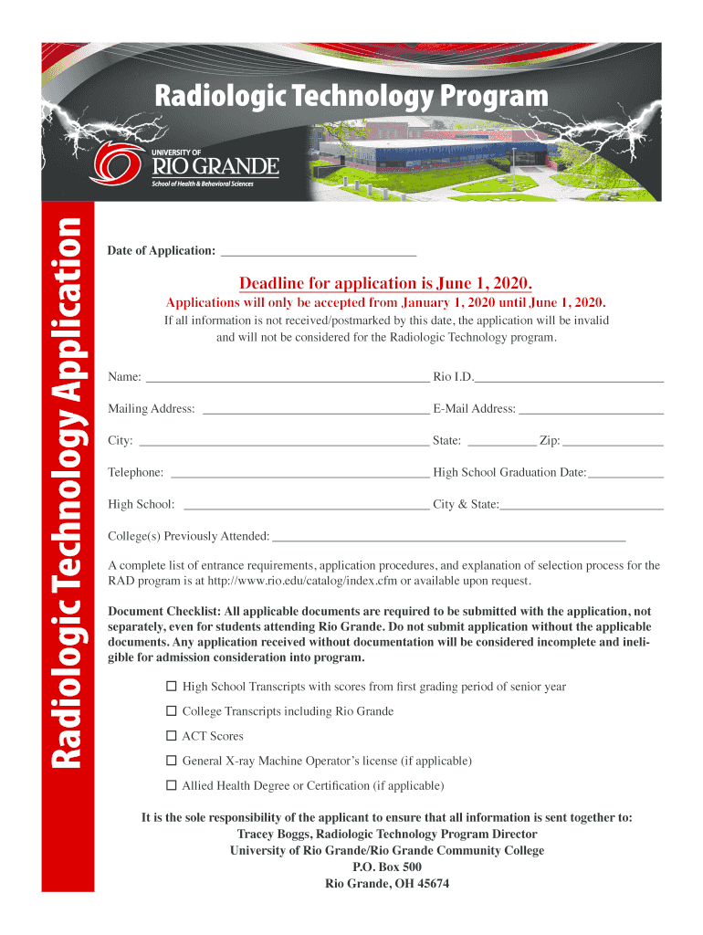 Fillable Online AA Application Instructions :: Radiologic Technology Fax Email Print - pdfFiller