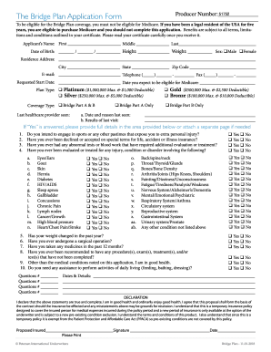Fillable Online The Bridge Plan Application Form Fax Email Print ...