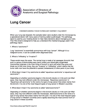 Fillable Online Lung Pathology ReportUnderstanding If You Have Lung ...