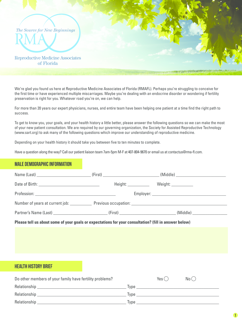 To download the form. - Reproductive Medicine Associates of ...: Fill ...
