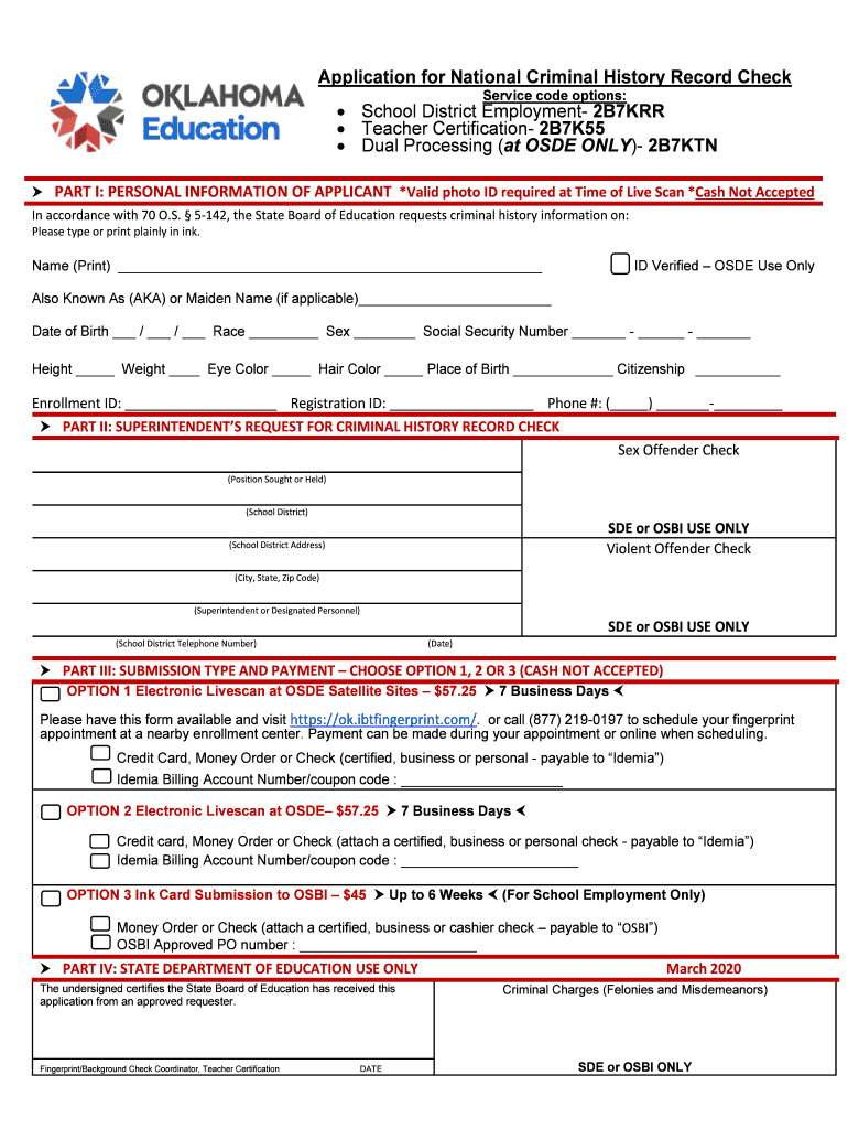 Fillable Online PART II: SUPERINTENDENTS REQUEST FOR CRIMINAL HISTORY ... Fillable Online PART II: SUPERINTENDENTS REQUEST FOR CRIMINAL HISTORY ...