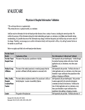 Fillable Online Provider Forms - AultCare Fax Email Print - pdfFiller