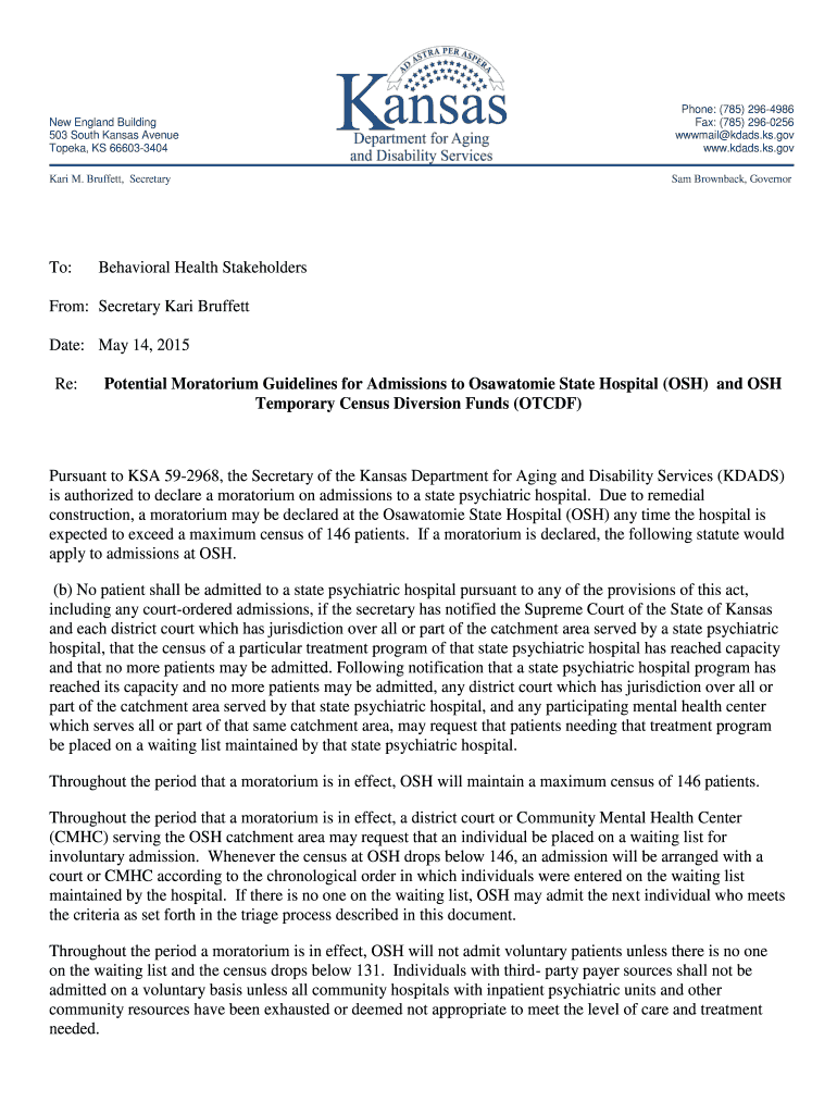 Fillable Online Quick Guide on Accessing Inpatient Psychiatric ...