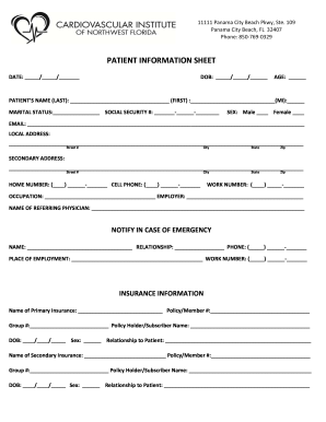 Fillable Online CVI PATIENT INFO FORM 2019.docx Fax Email Print - pdfFiller