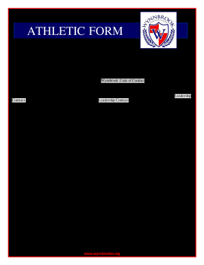 Fillable Online Updated 7-17-17 ATHLETIC FORM Fax Email Print - pdfFiller