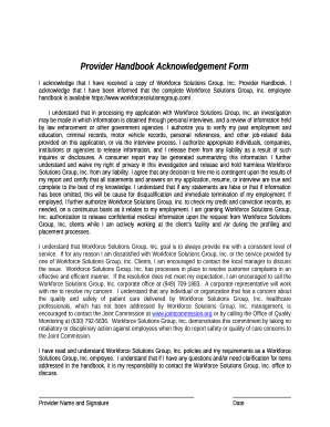 Fillable Online 2 Employee Handbook Acknowledgement Form - HealthCare ...