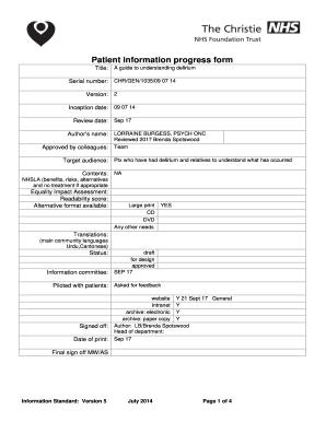 Fillable Online Patient information progress form Fax Email Print ...