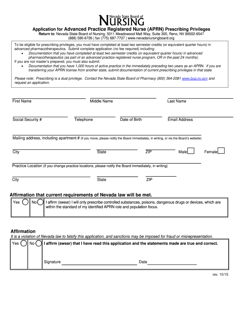 Fillable Online APRN prescribing Fax Email Print - pdfFiller