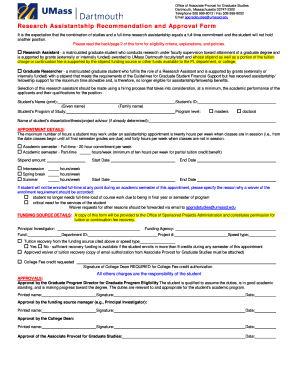 Fillable Online Teaching Assistantship Recommendation and Approval Form Fax Email Print - pdfFiller