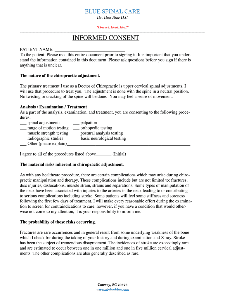 Fillable Online New Patient Auto Injury Packet - Spine and Scoliosis ...