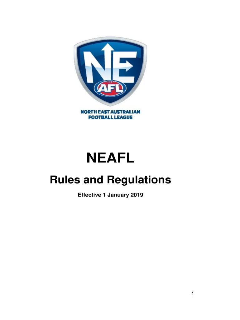 Fillable Online Rules and Regulations - NEAFL Fax Email Print - pdfFiller