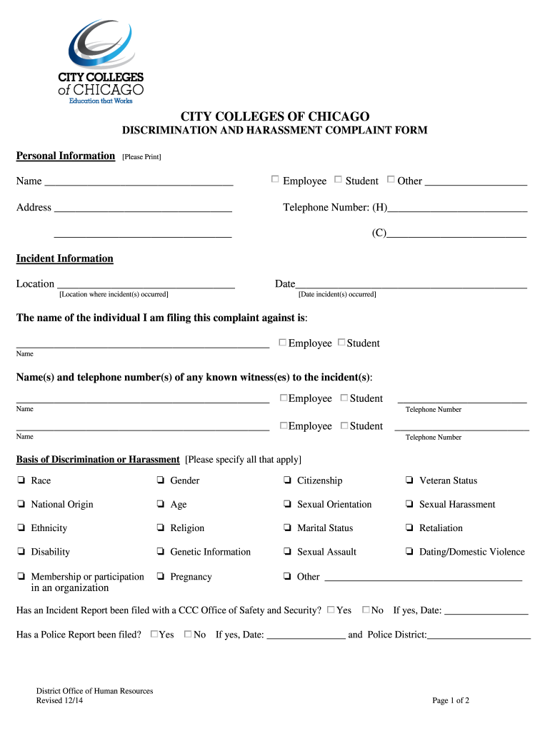 Fillable Online Download the Title IX Intake Form - Kent State University Fax Email Print ...