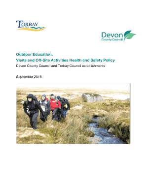 Fillable Online Visits and Off-Site Activities Health and Safety Policy ...