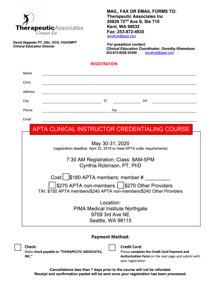 Fillable Online 20.5 SEA APTA CI TAI Payment Form Fax Email Print ...