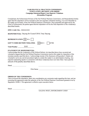 Fillable Online FAIR POLITICAL PRACTICES COMMISSION ... - FPPC Fax ...