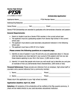 Fillable Online PTSA Member Name: Fax Email Print - pdfFiller