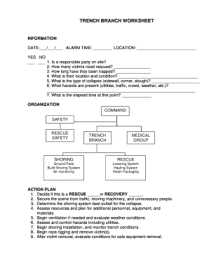 Fillable Online Trench Worksheet.doc Fax Email Print - pdfFiller