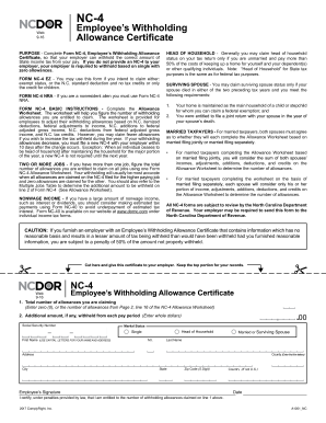 Fillable Online NC-4 Employees Withholding Fax Email Print - pdfFiller