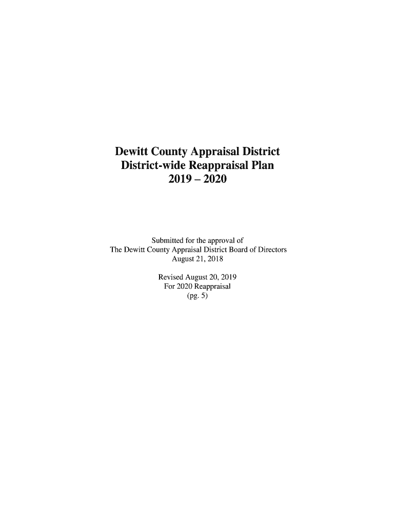 Fillable Online Dewitt County Appraisal Districts Fax Email Print ...