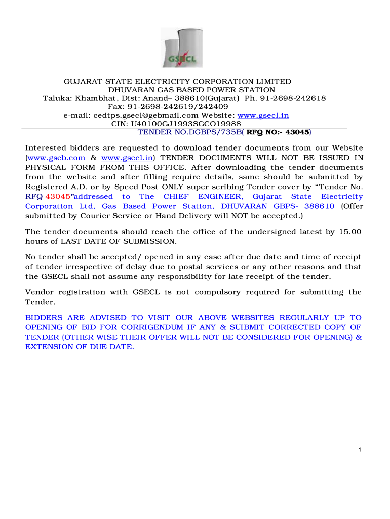 Fillable Online DHUVARAN GAS BASED POWER STATION Taluka: Khambhat, Dist ... Fax Email Print ...