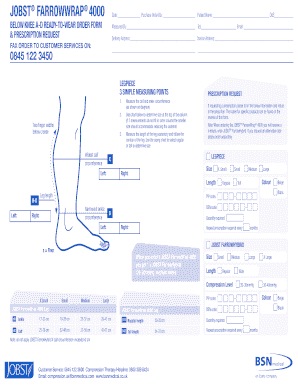 Jobst Farrowwrap Order Form Uk - Fill Online, Printable, Fillable ...