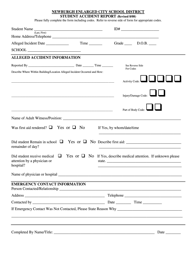 Fillable Online Form MV-104F - Accident Report for School Vehicles ...
