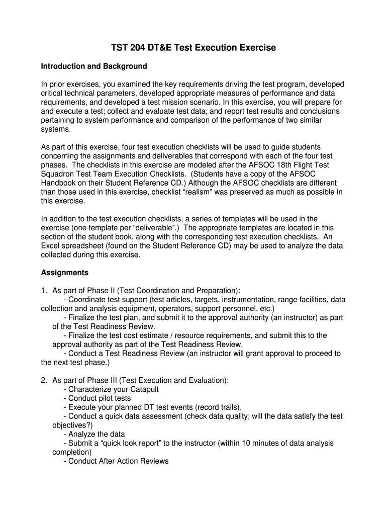 Fillable Online TST 102 - Test Evaluation Exam#1 1 The purposes of Test ...