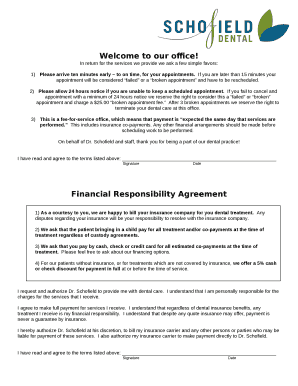 Financial Responsibility Agreement - ProSites Doc Template | pdfFiller