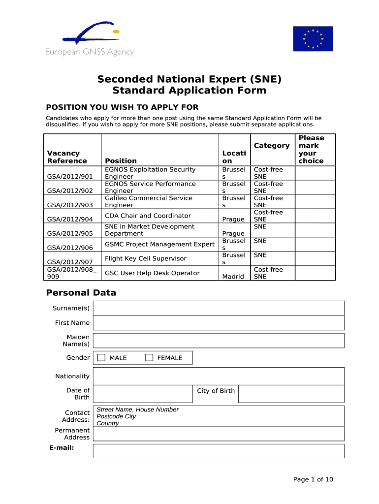 Standard GSA Document Doc Template | pdfFiller