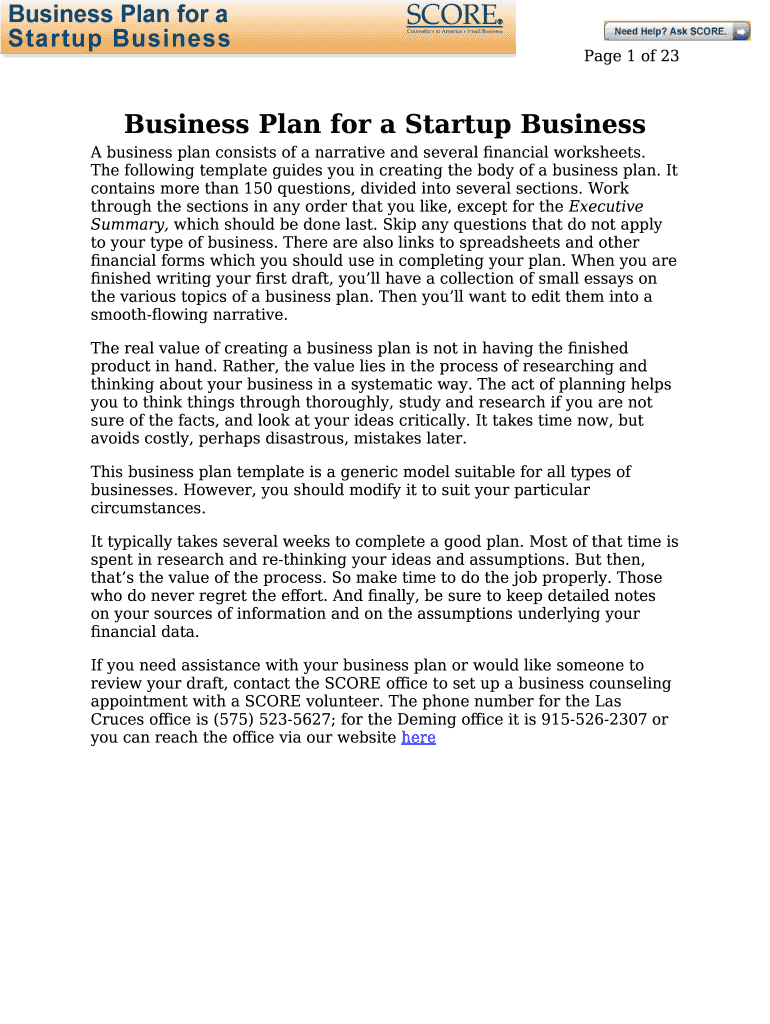 Business Plan- Sample.pdf - Page 1 of 27 Business Plan for a ... Doc ...