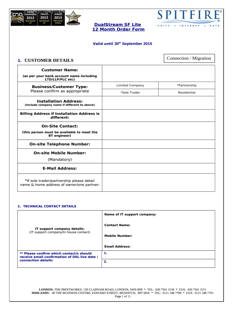 ISP ORDER Doc Template | pdfFiller