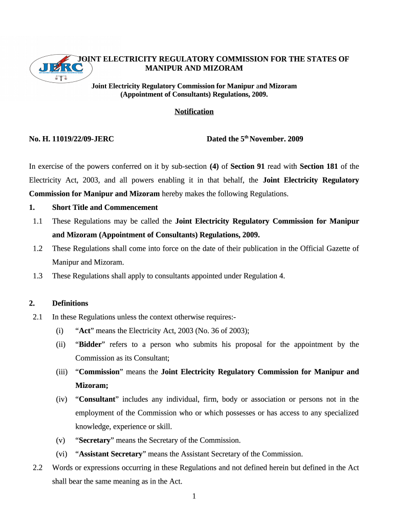 JOINT ELECTRICITY REGULATORY COMMISSION FOR THE STATES OF Doc Template ...