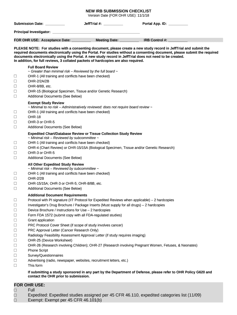 NEW IRB SUBMISSION Doc Template | pdfFiller