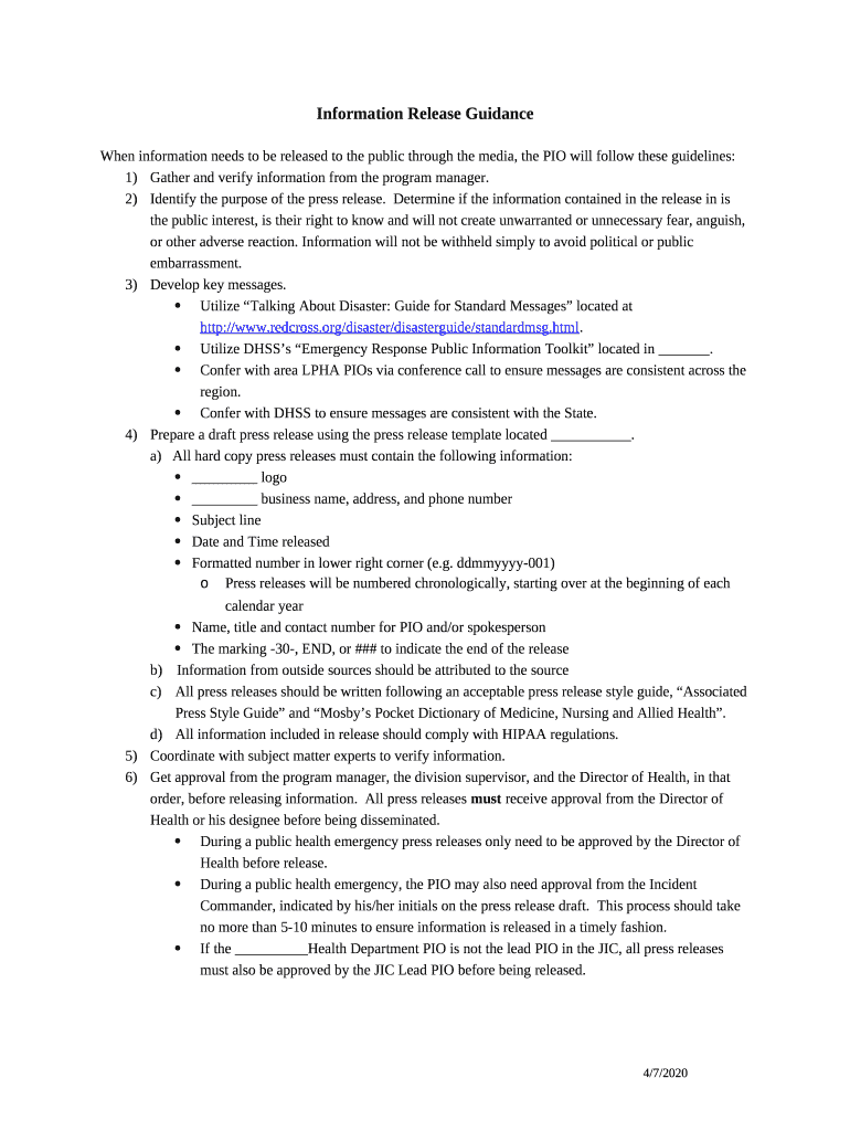 ASPR Standard Operating Procedures (SOP) Template Doc Template | pdfFiller