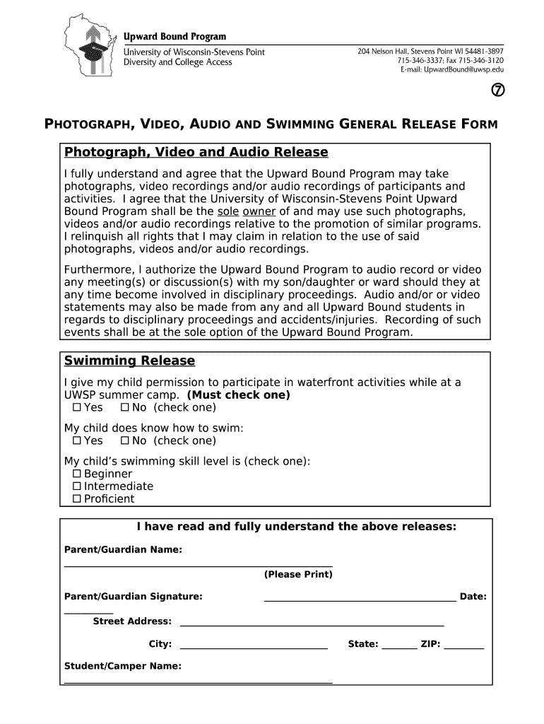 PHOTOGRAPH, VIDEOTAPE, AND AUDIOTAPE RELEASE Doc Template | pdfFiller