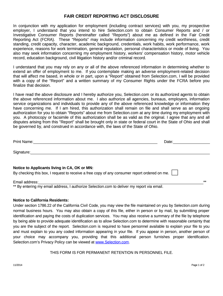 fcra compliance checklist Doc Template | pdfFiller