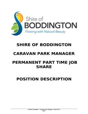 POSITION DESCRIPTION/DUTY STATEMENT Doc Template | pdfFiller