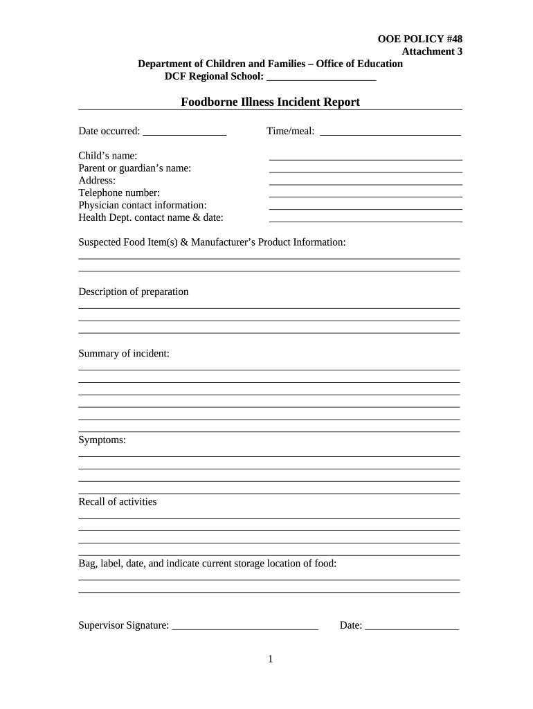 Foreign Object Incidence Report Doc Template | pdfFiller