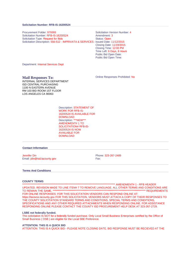 Solicitation Number: RFB-IS-16200524 Procurement Folder ... Doc ...