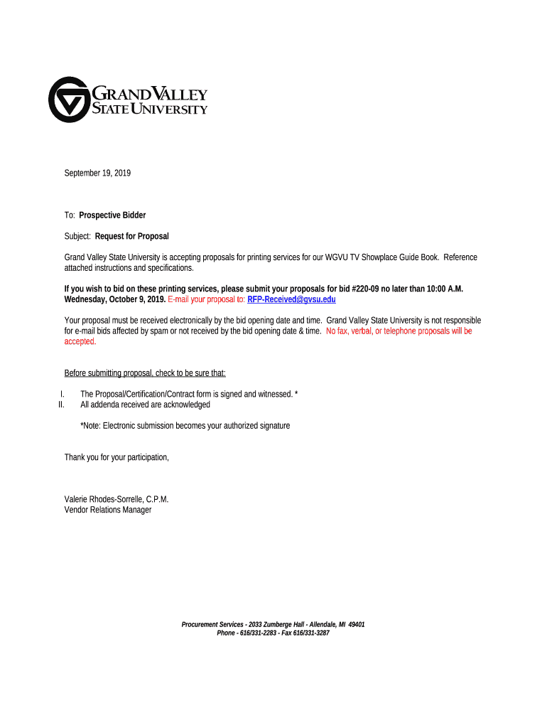 Request for Proposal Timeline All proposals in response to ... Doc ...