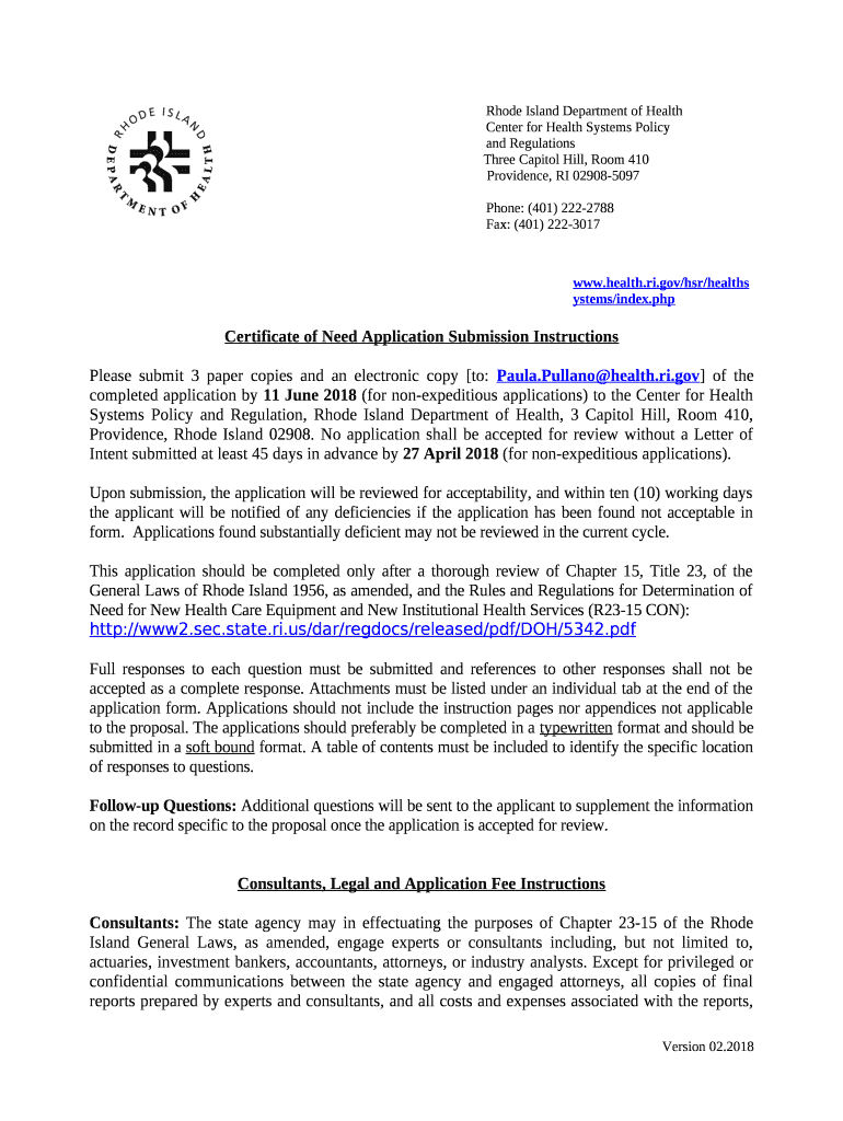 CertificateOfNeed.doc - Rhode Island Department of Health ... Doc ...