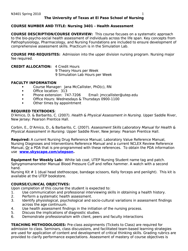 Accelerated B.S.N. - Texas Tech University Health Sciences ... Doc ...