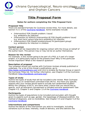 Title Proposal Doc Template | pdfFiller