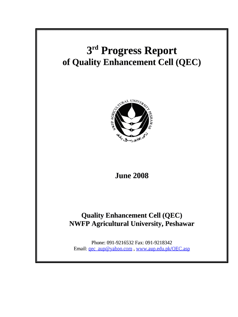Quality Enhancement Cell (QEC) - The University of Agriculture Doc Template | pdfFiller