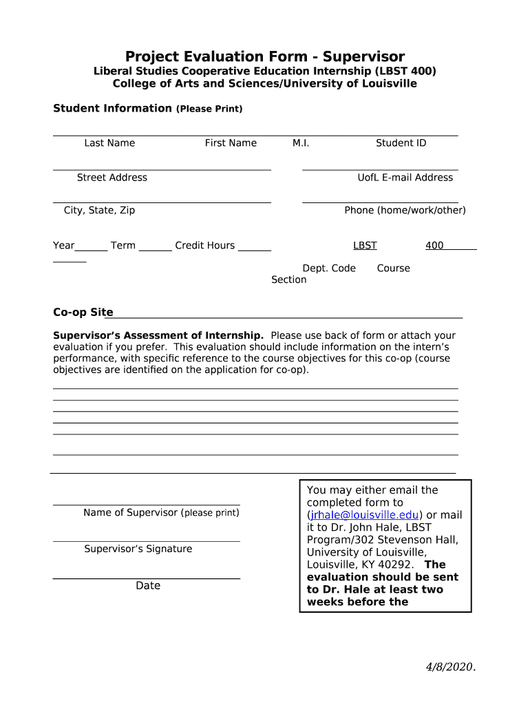 Project Evaluation University Of Louisville Doc Template PdfFiller project-evaluation-university-of-louisville-doc-template-pdffiller