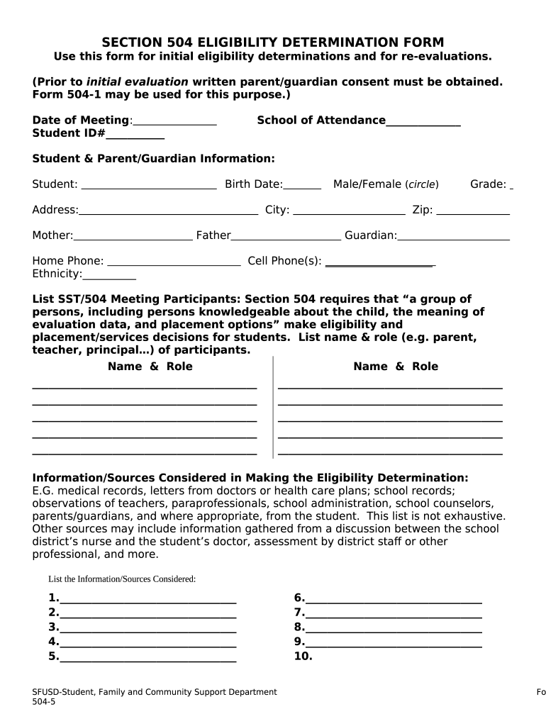 Section 504: Identification, Evaluation, and Reevaluation ... Doc ...