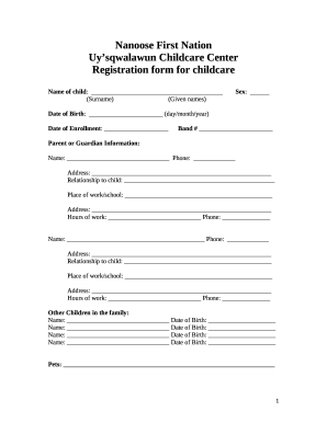 Nanoose First Nation Doc Template | pdfFiller